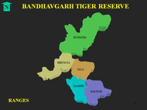 Map Bandhavgarh National Park MP India